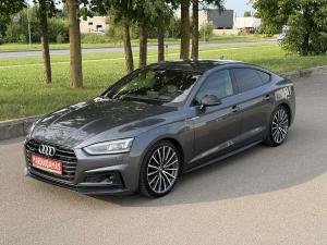 Pelēks Audi A5 Sportback 2018 Panevēža, ar dzinēja tilpumu 2.97 L un nobraukumu 259 tūkst. km par 17999 €, foto  vietnē AUTOMOTO.COM.LV