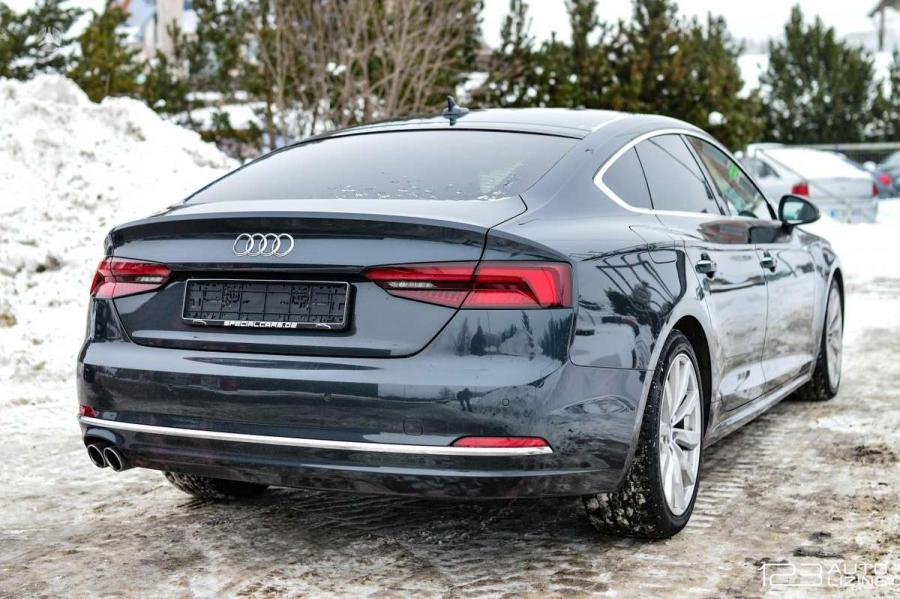 Pelēks Audi A5 Sportback 2019 Kretinga, ar dzinēja tilpumu 2.00 L un nobraukumu 108 tūkst. km par 20650 €, foto 5 vietnē AUTOMOTO.COM.LV