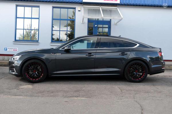 Grey Audi A5 Sportback 2019 in Vilnius, with an engine capacity of 2.00 L and mileage of 173 thousand km for 28900 €, photo 7 on AUTOMOTO.COM.LV
