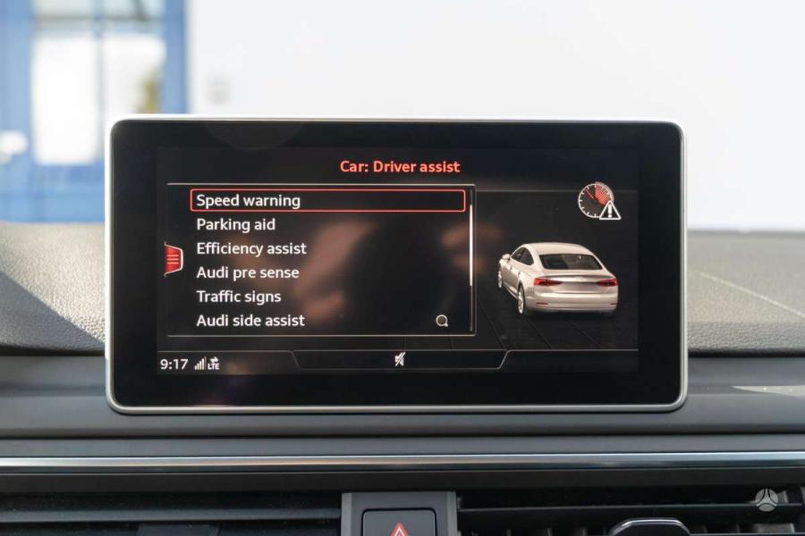 Grey Audi A5 Sportback 2019 in Vilnius, with an engine capacity of 2.00 L and mileage of 173 thousand km for 28900 €, photo 21 on AUTOMOTO.COM.LV