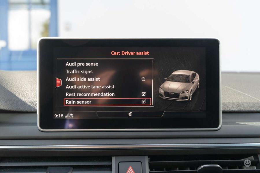 Grey Audi A5 Sportback 2019 in Vilnius, with an engine capacity of 2.00 L and mileage of 173 thousand km for 28900 €, photo 22 on AUTOMOTO.COM.LV