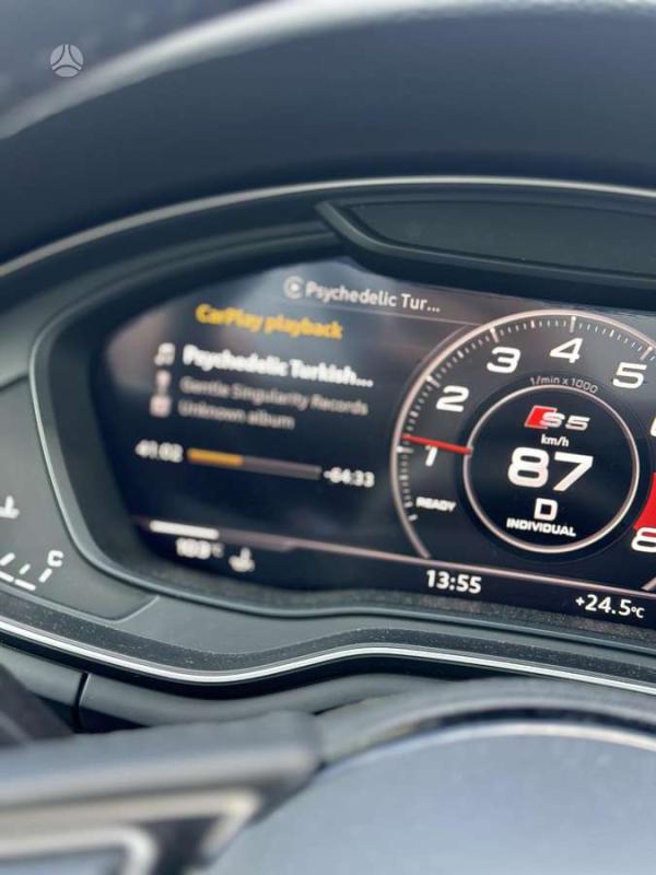 Pelēks Audi A5 Sportback 2019 Viļņa, ar dzinēja tilpumu 1.98 L un nobraukumu 84 tūkst. km par 23500 €, foto 3 vietnē AUTOMOTO.COM.LV