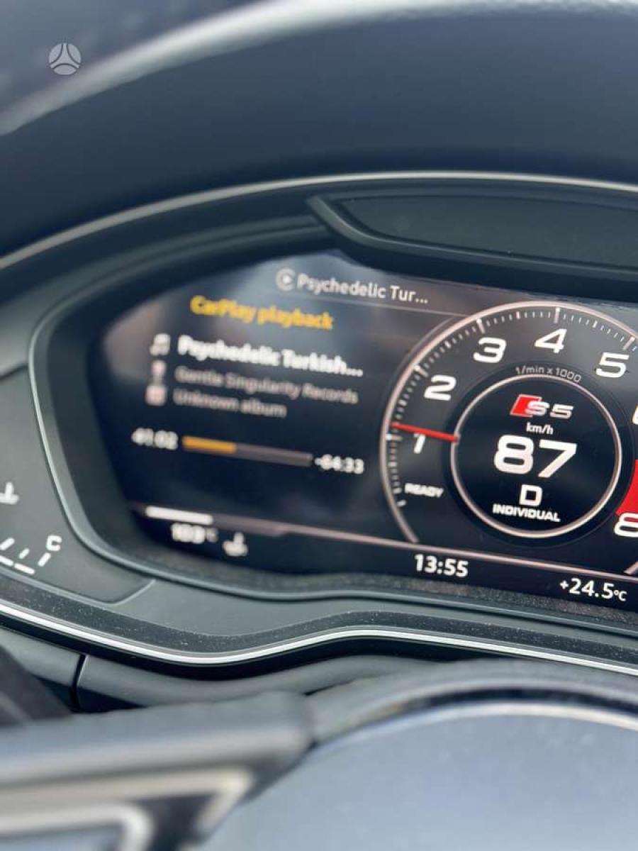 Pelēks Audi A5 Sportback 2019 Viļņa, ar dzinēja tilpumu 1.98 L un nobraukumu 84 tūkst. km par 23500 €, foto 4 vietnē AUTOMOTO.COM.LV