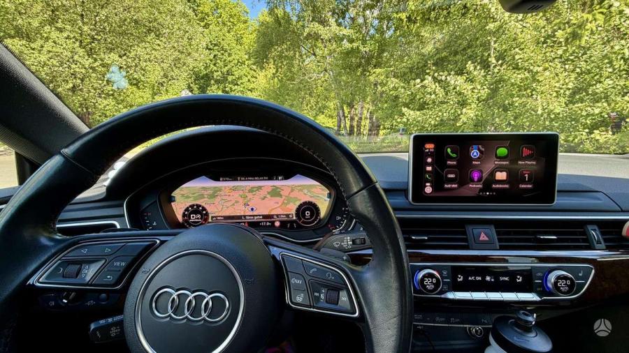 Pelēks Audi A5 Sportback 2019 Viļņa, ar dzinēja tilpumu 1.98 L un nobraukumu 84 tūkst. km par 23500 €, foto 8 vietnē AUTOMOTO.COM.LV