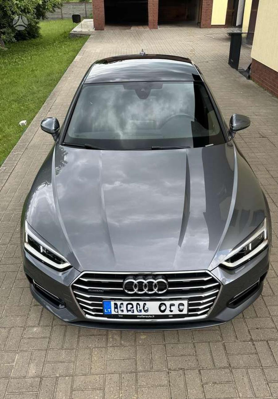 Pelēks Audi A5 Sportback 2019 Viļņa, ar dzinēja tilpumu 1.98 L un nobraukumu 84 tūkst. km par 23500 €, foto 11 vietnē AUTOMOTO.COM.LV