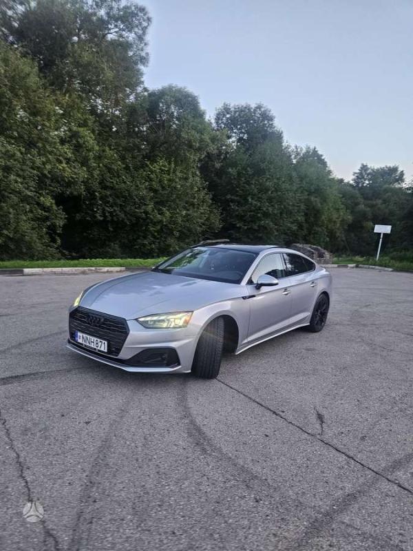 Grey Audi A5 Sportback 2023 in Mazeikiai, with an engine capacity of 2.00 L and mileage of 71 thousand km for 28500 €, photo 7 on AUTOMOTO.COM.LV