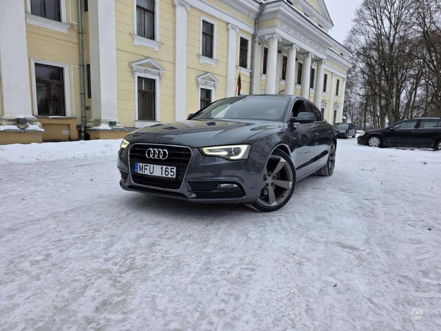 Pelēks Audi A5 Sportback 2012 Viļņa, ar dzinēja tilpumu 2.97 L un nobraukumu 314 tūkst. km par 8999 €, foto 1 vietnē AUTOMOTO.COM.LV