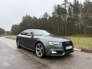 Pelēks Audi A5 Sportback 2015 Viļņa, ar dzinēja tilpumu 2.00 L un nobraukumu 348 tūkst. km par 11999 €, foto  vietnē AUTOMOTO.COM.LV
