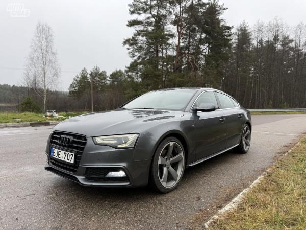 Grey Audi A5 Sportback 2015 in Vilnius, with an engine capacity of 2.00 L and mileage of 348 thousand km for 11999 €, photo 3 on AUTOMOTO.COM.LV
