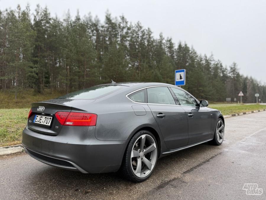 Grey Audi A5 Sportback 2015 in Vilnius, with an engine capacity of 2.00 L and mileage of 348 thousand km for 11999 €, photo 6 on AUTOMOTO.COM.LV