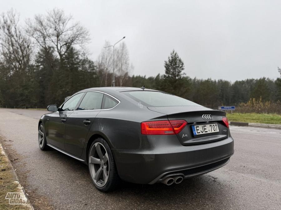 Grey Audi A5 Sportback 2015 in Vilnius, with an engine capacity of 2.00 L and mileage of 348 thousand km for 11999 €, photo 8 on AUTOMOTO.COM.LV