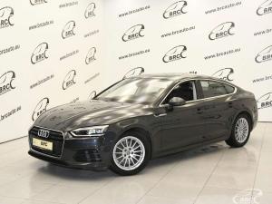 Pelēks Audi A5 Sportback 2018 Viļņa, ar dzinēja tilpumu 1.98 L un nobraukumu 48 tūkst. km par 19900 €, foto  vietnē AUTOMOTO.COM.LV