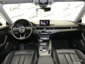 Grey Audi A5 Sportback 2018 in Vilnius, with an engine capacity of 1.98 L and mileage of 48 thousand km for 19900 €, photo 5 on AUTOMOTO.COM.LV