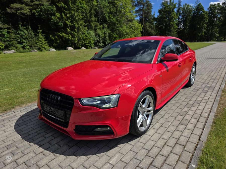 Красный Ауди A5 Sportback 2014 в Тельшяй, объемом двигателя 1.80 л и пробегом 279 тыс. км за 9900 €, фото 1 на AUTOMOTO.COM.LV