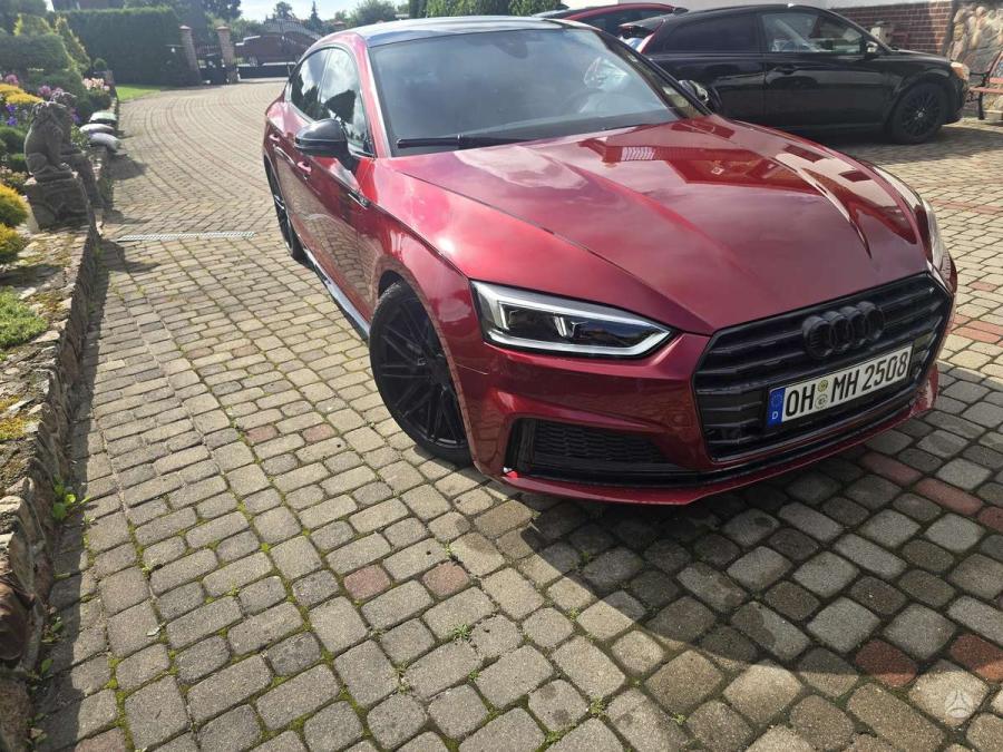 Red Audi A5 Sportback 2018 in Kretinga, with an engine capacity of 1.98 L and mileage of 130 thousand km for 18500 €, photo 1 on AUTOMOTO.COM.LV