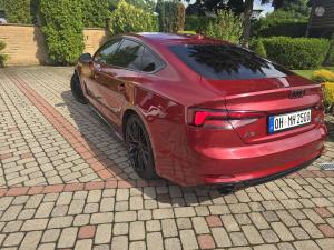 Red Audi A5 Sportback 2018 in Kretinga, with an engine capacity of 1.98 L and mileage of 130 thousand km for 18500 €, photo 3 on AUTOMOTO.COM.LV