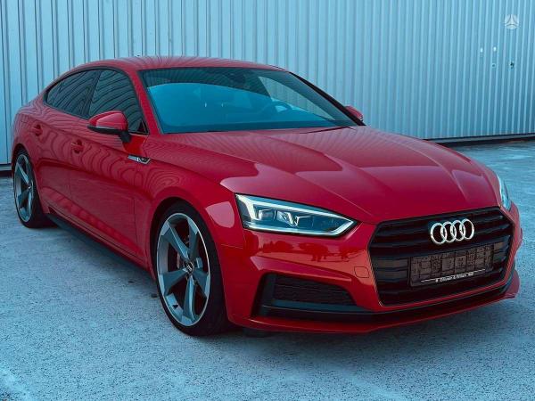 Sarkans Audi A5 Sportback 2019 Klaipėda, ar dzinēja tilpumu 1.97 L un nobraukumu 236 tūkst. km par 19750 €, foto 2 vietnē AUTOMOTO.COM.LV