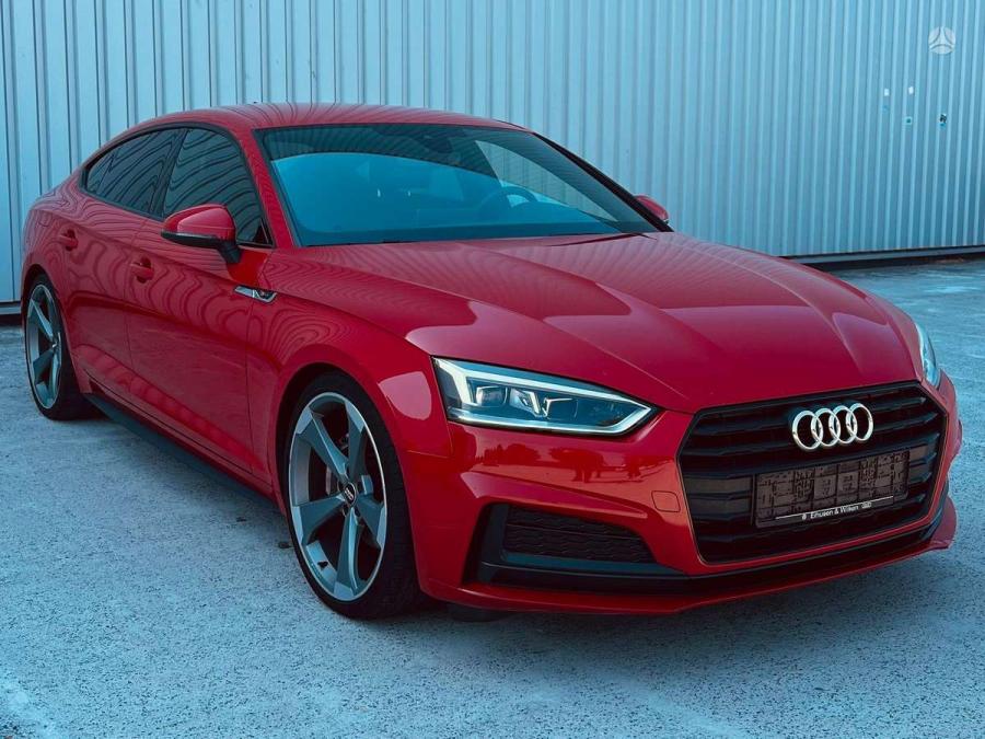 Sarkans Audi A5 Sportback 2019 Klaipėda, ar dzinēja tilpumu 1.97 L un nobraukumu 236 tūkst. km par 19750 €, foto 3 vietnē AUTOMOTO.COM.LV
