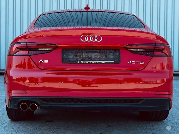 Sarkans Audi A5 Sportback 2019 Klaipėda, ar dzinēja tilpumu 1.97 L un nobraukumu 236 tūkst. km par 19750 €, foto 5 vietnē AUTOMOTO.COM.LV