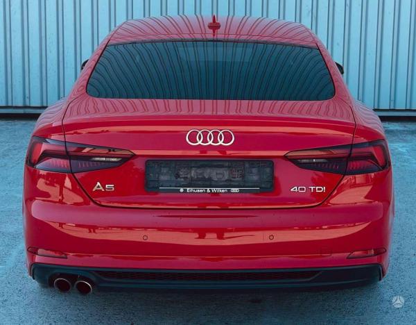 Sarkans Audi A5 Sportback 2019 Klaipėda, ar dzinēja tilpumu 1.97 L un nobraukumu 236 tūkst. km par 19750 €, foto 8 vietnē AUTOMOTO.COM.LV