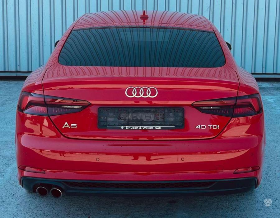 Sarkans Audi A5 Sportback 2019 Klaipėda, ar dzinēja tilpumu 1.97 L un nobraukumu 236 tūkst. km par 19750 €, foto 9 vietnē AUTOMOTO.COM.LV