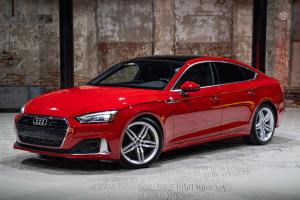 Red Audi A5 Sportback 2020 in Kaunas, with an engine capacity of 1.98 L and mileage of 147 thousand km for 24900 €, photo  on AUTOMOTO.COM.LV