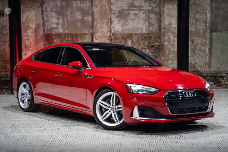 Red Audi A5 Sportback 2020 in Kaunas, with an engine capacity of 1.98 L and mileage of 147 thousand km for 24900 €, photo 3 on AUTOMOTO.COM.LV