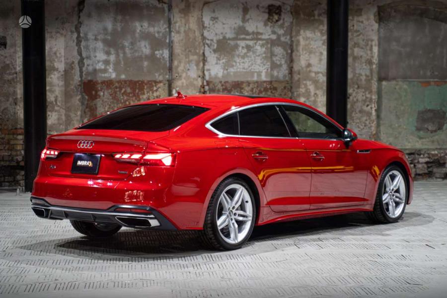 Red Audi A5 Sportback 2020 in Kaunas, with an engine capacity of 1.98 L and mileage of 147 thousand km for 24900 €, photo 6 on AUTOMOTO.COM.LV