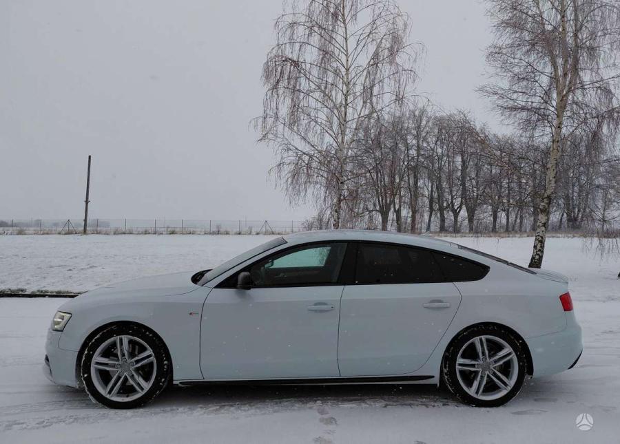 White Audi A5 Sportback 2015 in Vilkaviskis, with an engine capacity of 3.00 L and mileage of 276 thousand km for 10200 €, photo 5 on AUTOMOTO.COM.LV