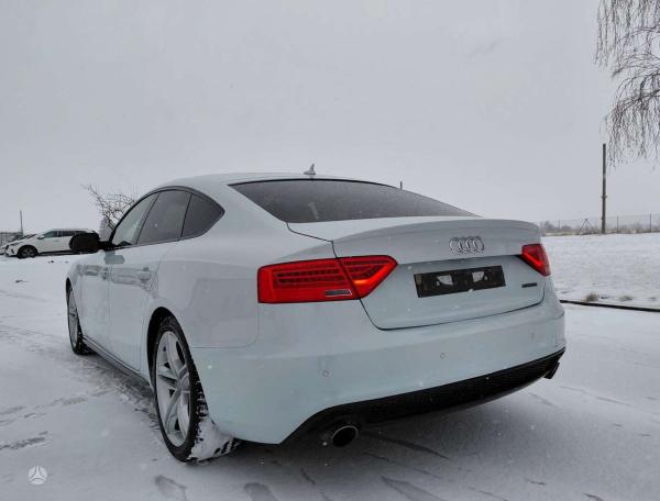 White Audi A5 Sportback 2015 in Vilkaviskis, with an engine capacity of 3.00 L and mileage of 276 thousand km for 10200 €, photo 7 on AUTOMOTO.COM.LV