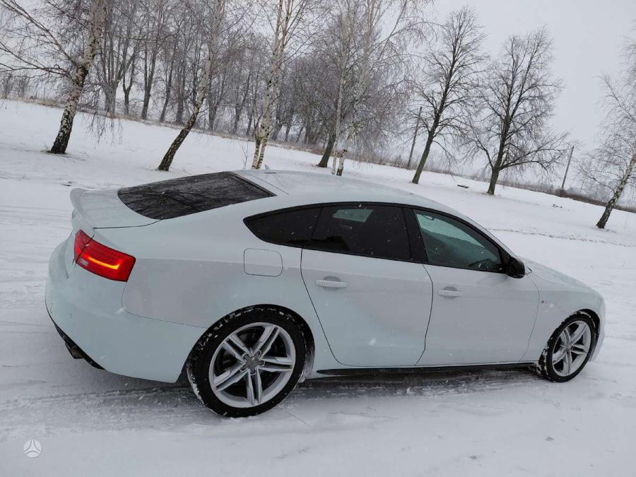 White Audi A5 Sportback 2015 in Vilkaviskis, with an engine capacity of 3.00 L and mileage of 276 thousand km for 10200 €, photo 10 on AUTOMOTO.COM.LV
