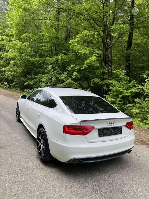 White Audi A5 Sportback 2013 in Alytus, with an engine capacity of 1.98 L and mileage of 186 thousand km for 12900 €, photo 4 on AUTOMOTO.COM.LV