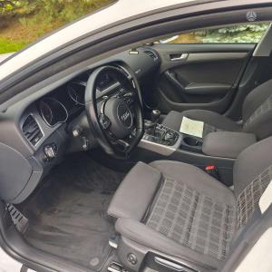 White Audi A5 Sportback 2013 in Utena, with an engine capacity of 1.97 L and mileage of 189 thousand km for 9650 €, photo 7 on AUTOMOTO.COM.LV