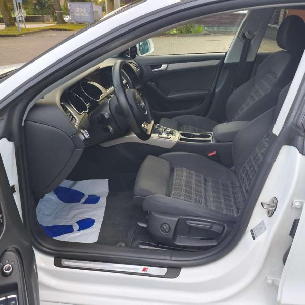 White Audi A5 Sportback 2013 in Utena, with an engine capacity of 1.97 L and mileage of 189 thousand km for 9600 €, photo 8 on AUTOMOTO.COM.LV