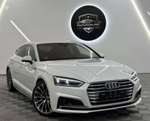 White Audi A5 Sportback 2017 in Marijampole, with an engine capacity of 1.97 L and mileage of 214 thousand km for 18750 €, photo  on AUTOMOTO.COM.LV