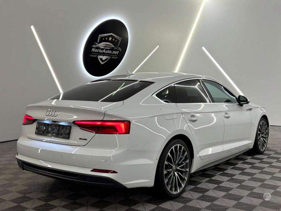 White Audi A5 Sportback 2017 in Marijampole, with an engine capacity of 1.97 L and mileage of 214 thousand km for 18750 €, photo 9 on AUTOMOTO.COM.LV