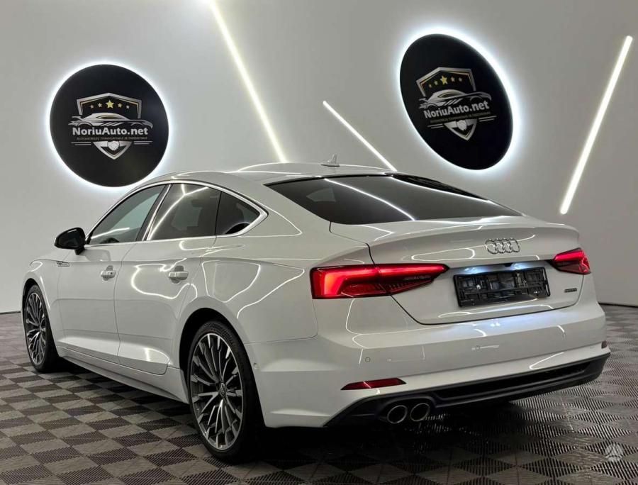 White Audi A5 Sportback 2017 in Marijampole, with an engine capacity of 1.97 L and mileage of 214 thousand km for 18750 €, photo 11 on AUTOMOTO.COM.LV