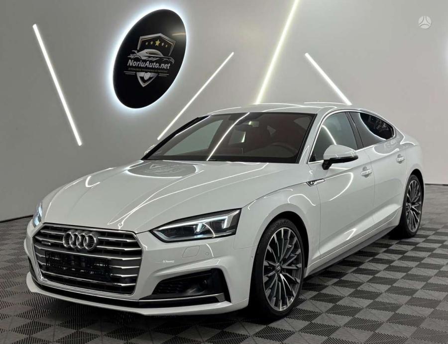 White Audi A5 Sportback 2017 in Marijampole, with an engine capacity of 1.97 L and mileage of 214 thousand km for 18750 €, photo 13 on AUTOMOTO.COM.LV