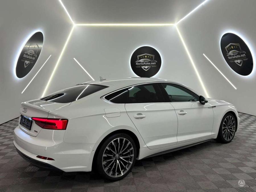 White Audi A5 Sportback 2017 in Marijampole, with an engine capacity of 1.97 L and mileage of 214 thousand km for 18750 €, photo 14 on AUTOMOTO.COM.LV