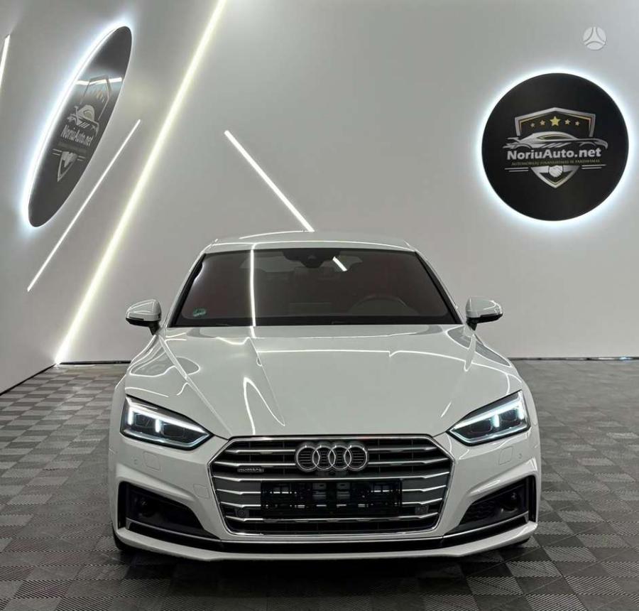 White Audi A5 Sportback 2017 in Marijampole, with an engine capacity of 1.97 L and mileage of 214 thousand km for 18750 €, photo 17 on AUTOMOTO.COM.LV