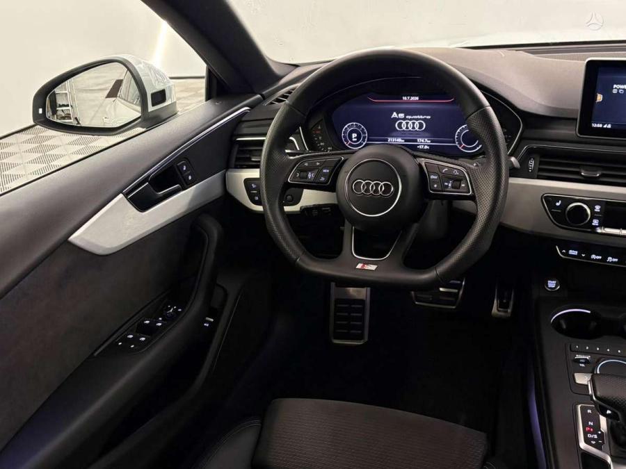 White Audi A5 Sportback 2017 in Marijampole, with an engine capacity of 1.97 L and mileage of 214 thousand km for 18750 €, photo 30 on AUTOMOTO.COM.LV