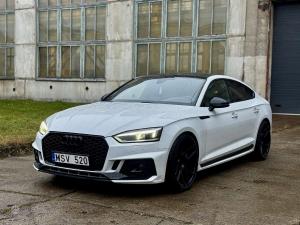 White Audi A5 Sportback 2018 in Kaunas, with an engine capacity of 0.00 L and mileage of 90 thousand km for 22700 €, photo 3 on AUTOMOTO.COM.LV