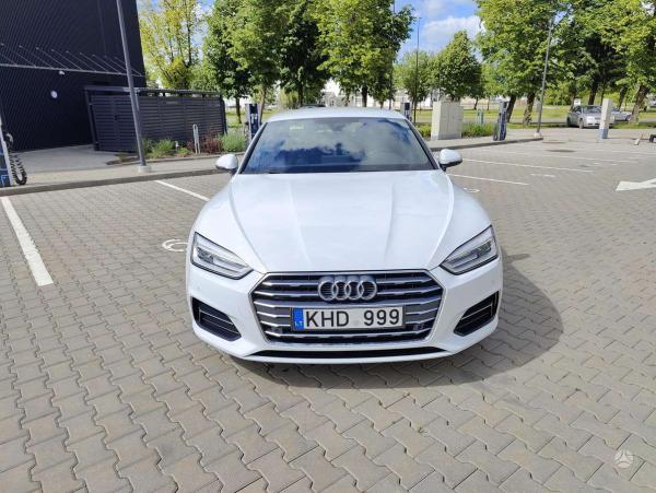 Balts Audi A5 Sportback 2019 Kauņa, ar dzinēja tilpumu 1.97 L un nobraukumu 123 tūkst. km par 19200 €, foto 2 vietnē AUTOMOTO.COM.LV