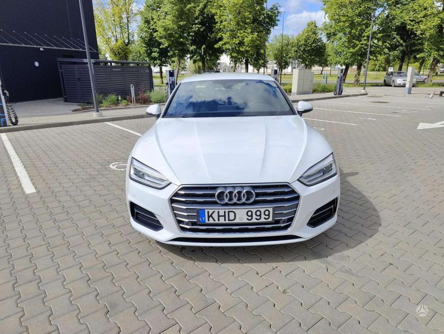 Balts Audi A5 Sportback 2019 Kauņa, ar dzinēja tilpumu 1.97 L un nobraukumu 123 tūkst. km par 19200 €, foto 3 vietnē AUTOMOTO.COM.LV