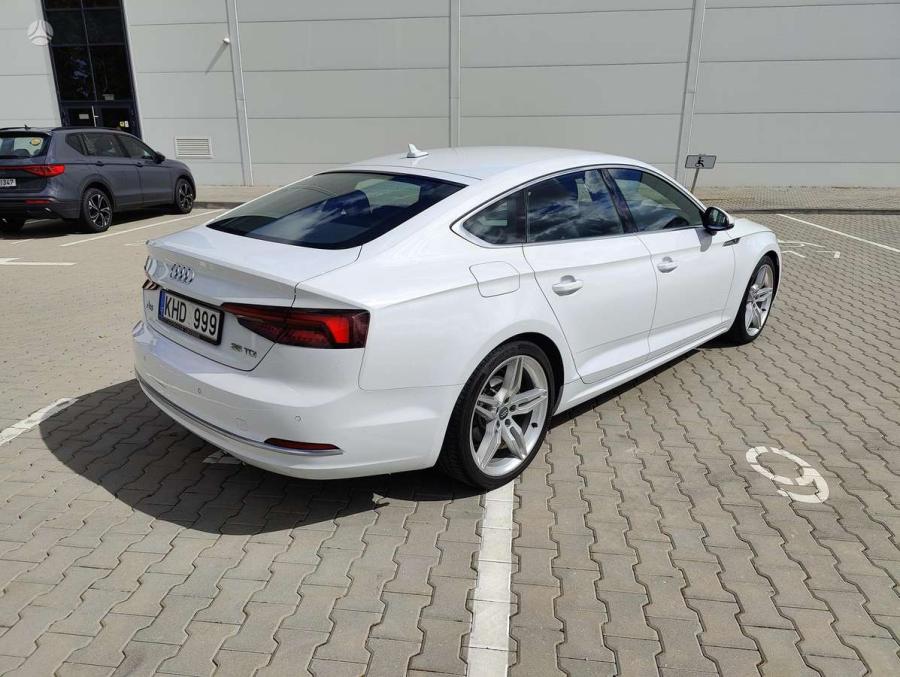 Balts Audi A5 Sportback 2019 Kauņa, ar dzinēja tilpumu 1.97 L un nobraukumu 123 tūkst. km par 19200 €, foto 5 vietnē AUTOMOTO.COM.LV
