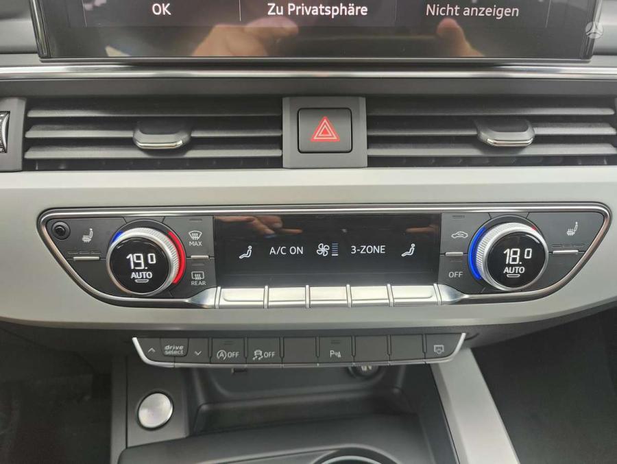 White Audi A5 Sportback 2023 in Kaunas, with an engine capacity of 2.00 L and mileage of 60 thousand km for 30900 €, photo 13 on AUTOMOTO.COM.LV