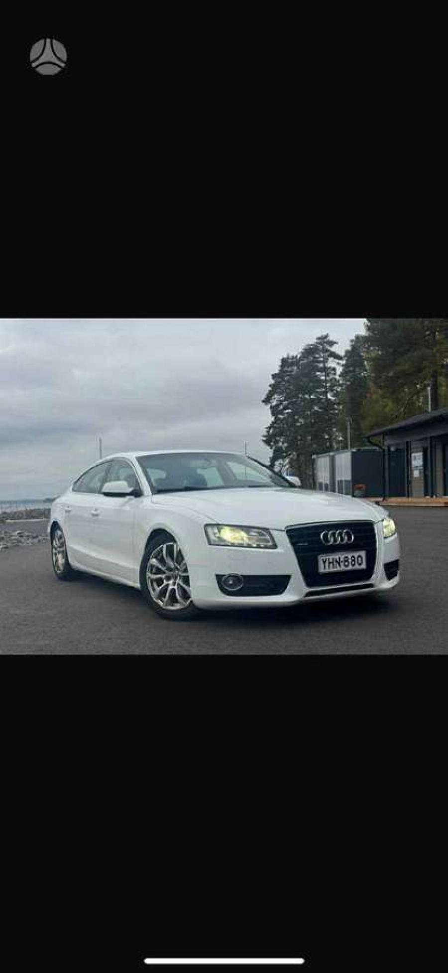 Balts Audi A5 Sportback 2009 Šauļi, ar dzinēja tilpumu 3.00 L un nobraukumu 350 tūkst. km par 4500 €, foto 1 vietnē AUTOMOTO.COM.LV