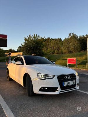Balts Audi A5 Sportback 2014 Kauņa, ar dzinēja tilpumu 1.97 L un nobraukumu 180 tūkst. km par 14000 €, foto  vietnē AUTOMOTO.COM.LV