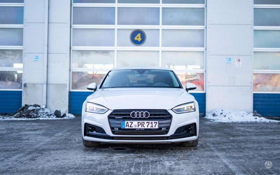 Balts Audi A5 Sportback 2018 Viļņa, ar dzinēja tilpumu 3.00 L un nobraukumu 223 tūkst. km par 23500 €, foto 1 vietnē AUTOMOTO.COM.LV