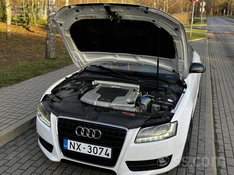 Balts Audi A5 2008 Liepāja, ar dzinēja tilpumu 2.70 L un nobraukumu 277 tūkst. km par 6995 €, foto 12 vietnē AUTOMOTO.COM.LV